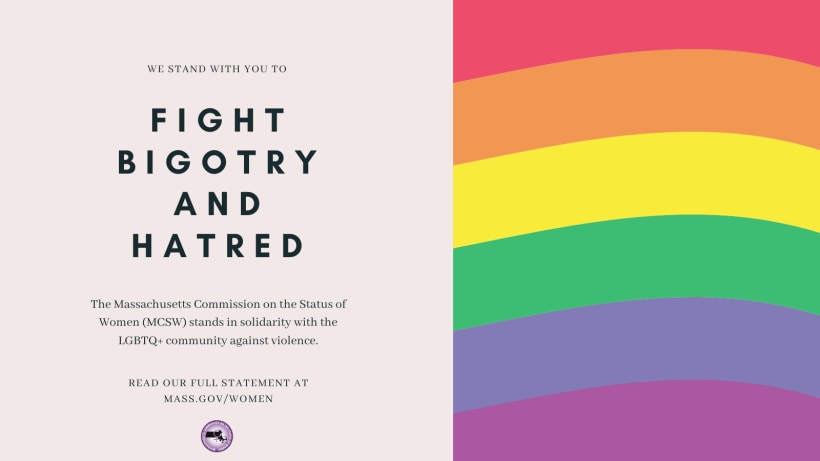 Statement of Solidarity Against LGBTQ+ Violence - Massachusetts ...