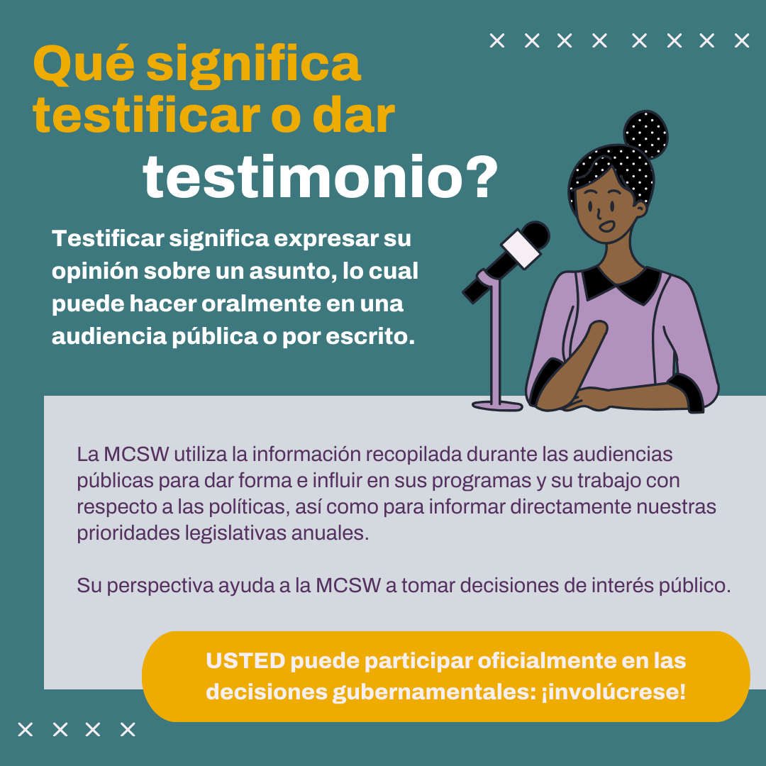 The MCSW Needs Your Voice: How to Testify! - Massachusetts Commission ...